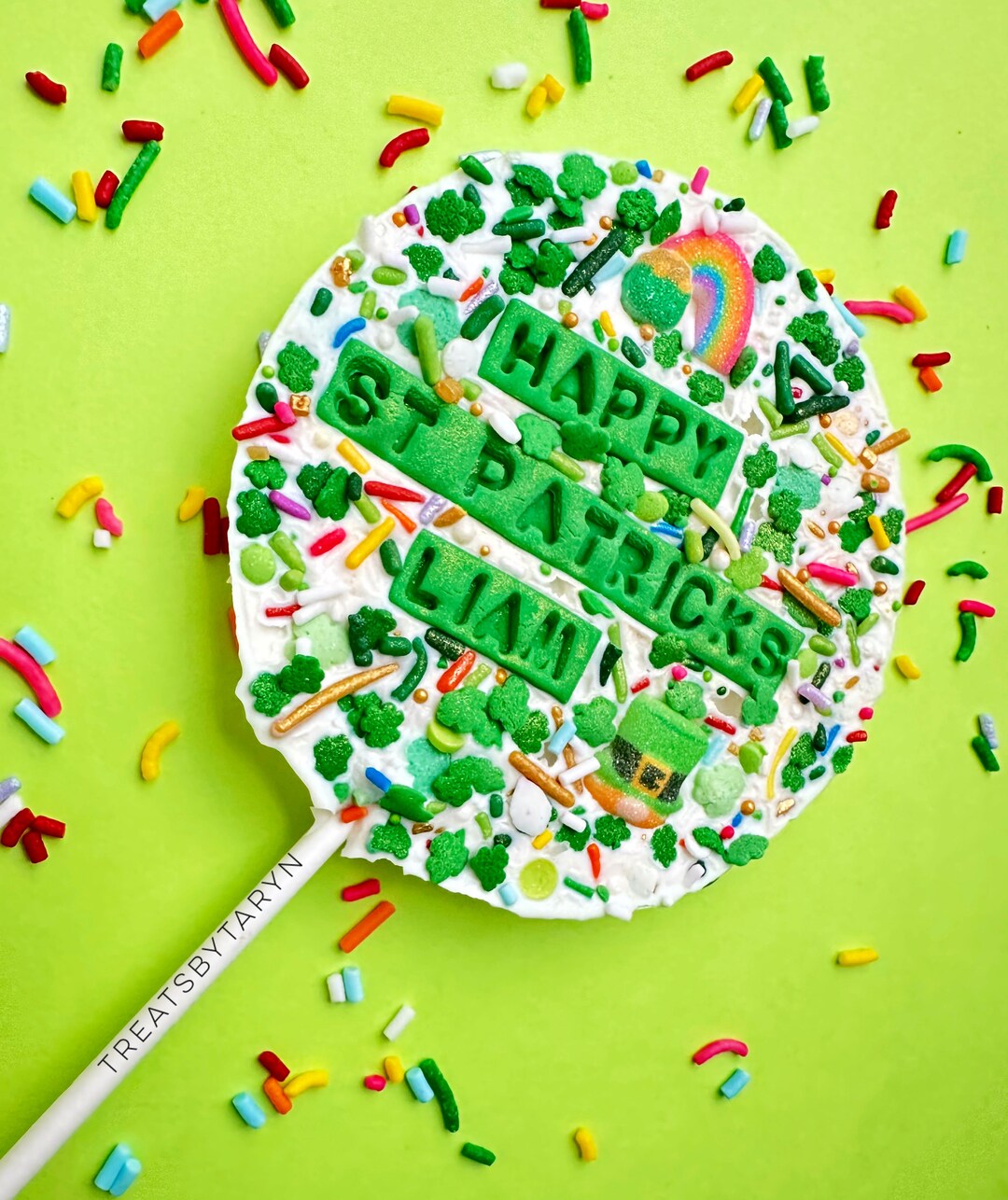 St Patrick’s Day Personalized Chocolate Lollipop. Irish Lollipop ...