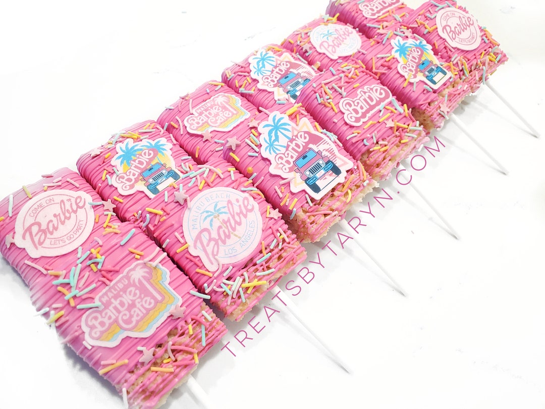Hot Pink Krispy Treats. Doll Favors. Doll Treats. Barby Rkt. Chocolate ...