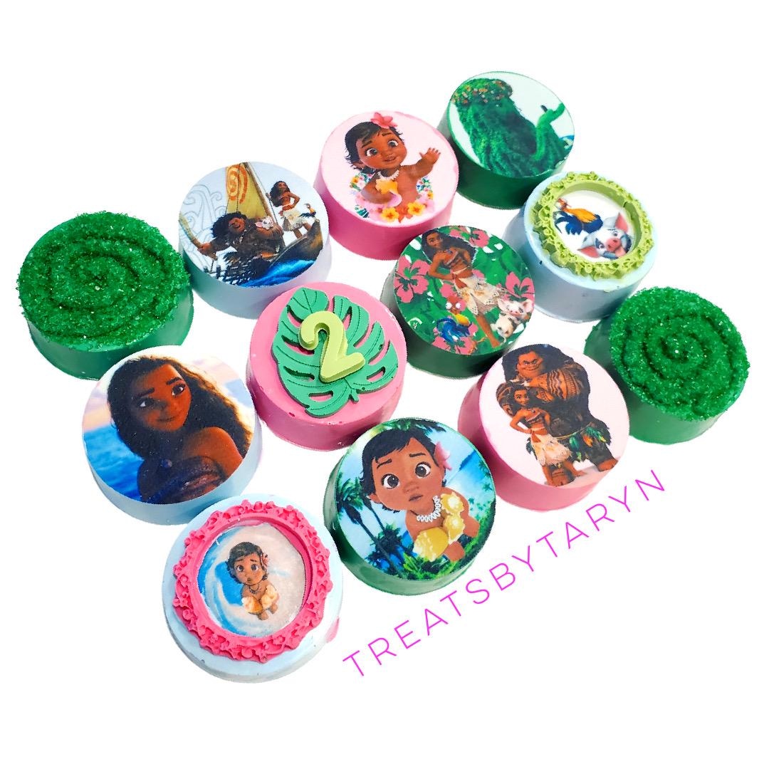 Moana Chocolate Covered Oreos: Tropical Party Favors (12-pack - Etsy