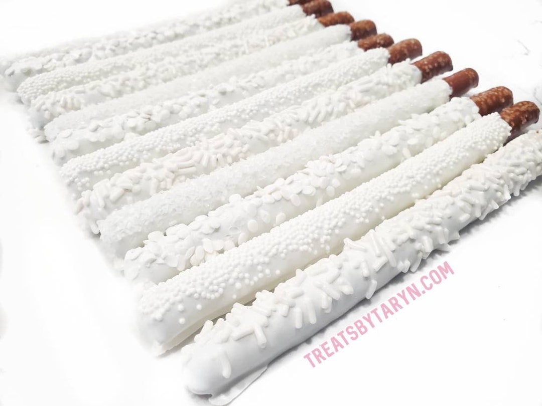 White Chocolate Covered Pretzels. White Pretzel Rods. White Pretzels ...