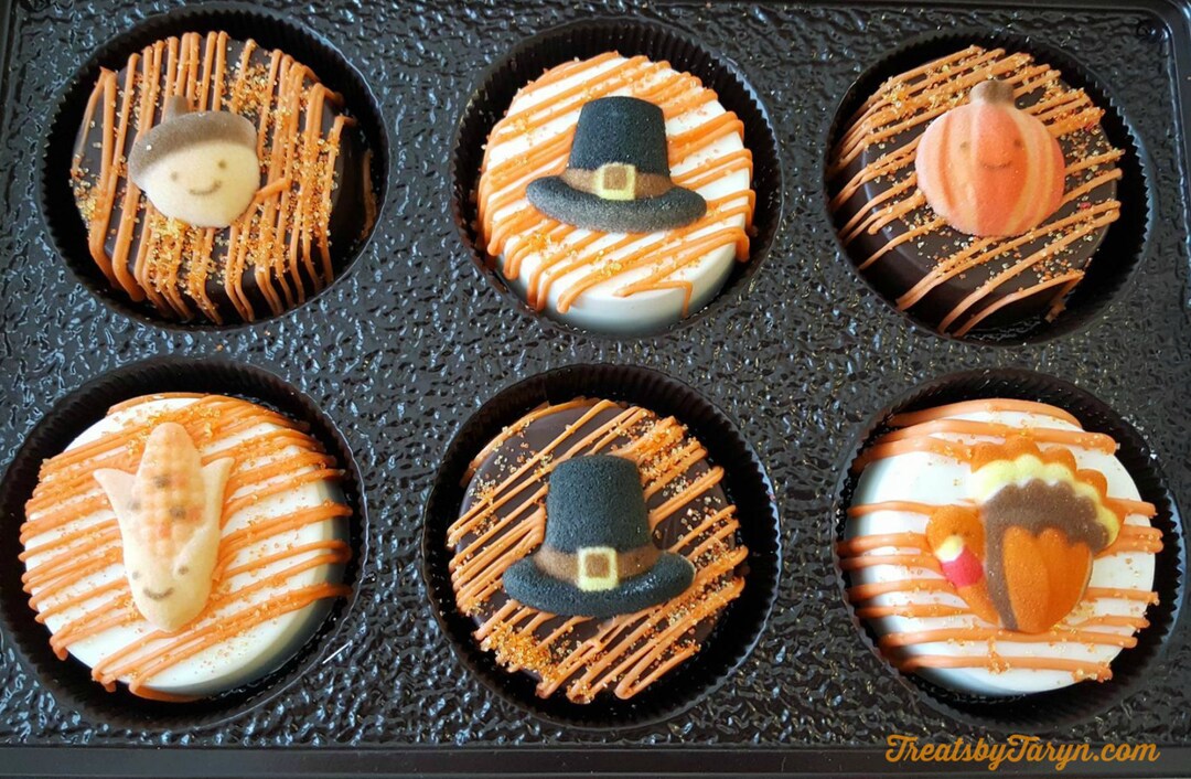 Chocolate Covered Thanksgiving Oreo Gift Set (6 Count) - Etsy