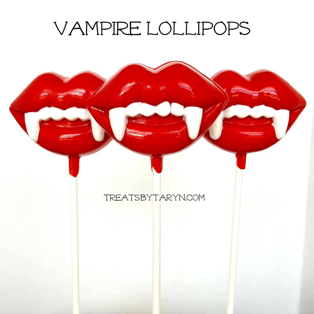 Vampire Chocolate Lollipops: Halloween Party Favors (12 Count) - Etsy