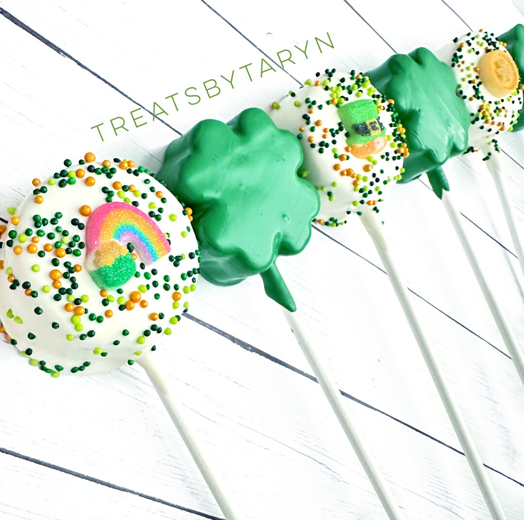 St. Patrick's Day Cake Pops: Leprechaun, Shamrock, Rainbow - 12 Piece ...