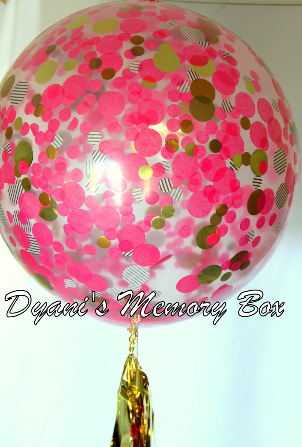 Spade Inspired Giant Clear Confetti Filled Balloon With Tassel - Etsy