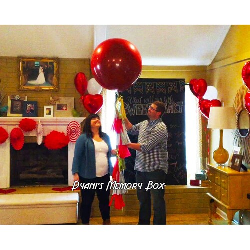 Ready to Ship Valentine's Red Baby Gender Reveal Balloon / - Etsy