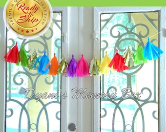 FIESTA Handmade Tissue Tassel Garland / Fiesta Tassel Backdrop / Fiesta ...