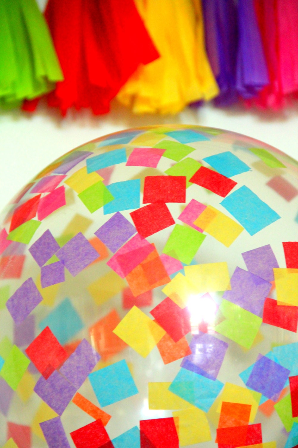 Set of 12 Clear Confetti-Filled Balloons / Fiesta Confetti | Etsy