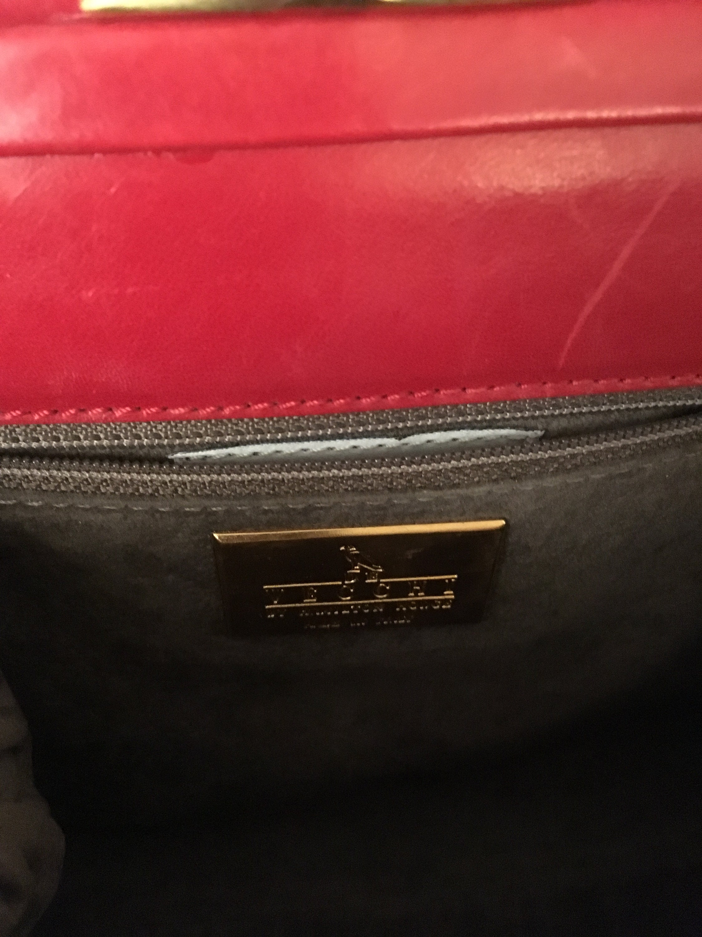 Devecchi by Hamilton Hodge, Vintage Red Lizard Skin Handbag, Circa 1989 ...