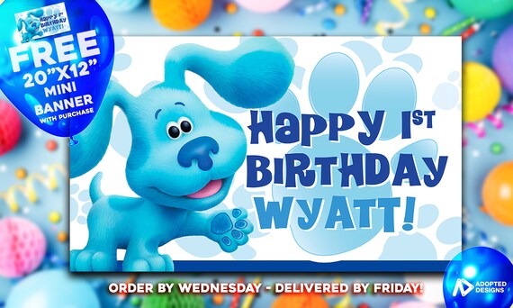 Blue's Clues Birthday Banner Blue's Clues TV Show - Etsy Australia