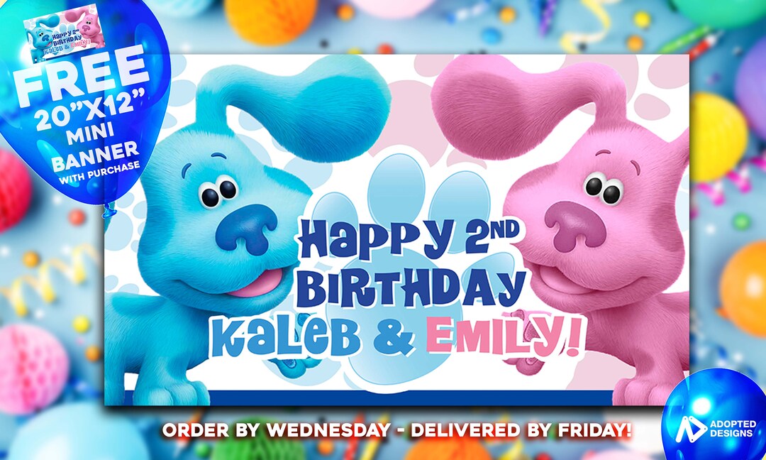 Blue's Clues Birthday Banner Blue's Clues TV Show - Etsy