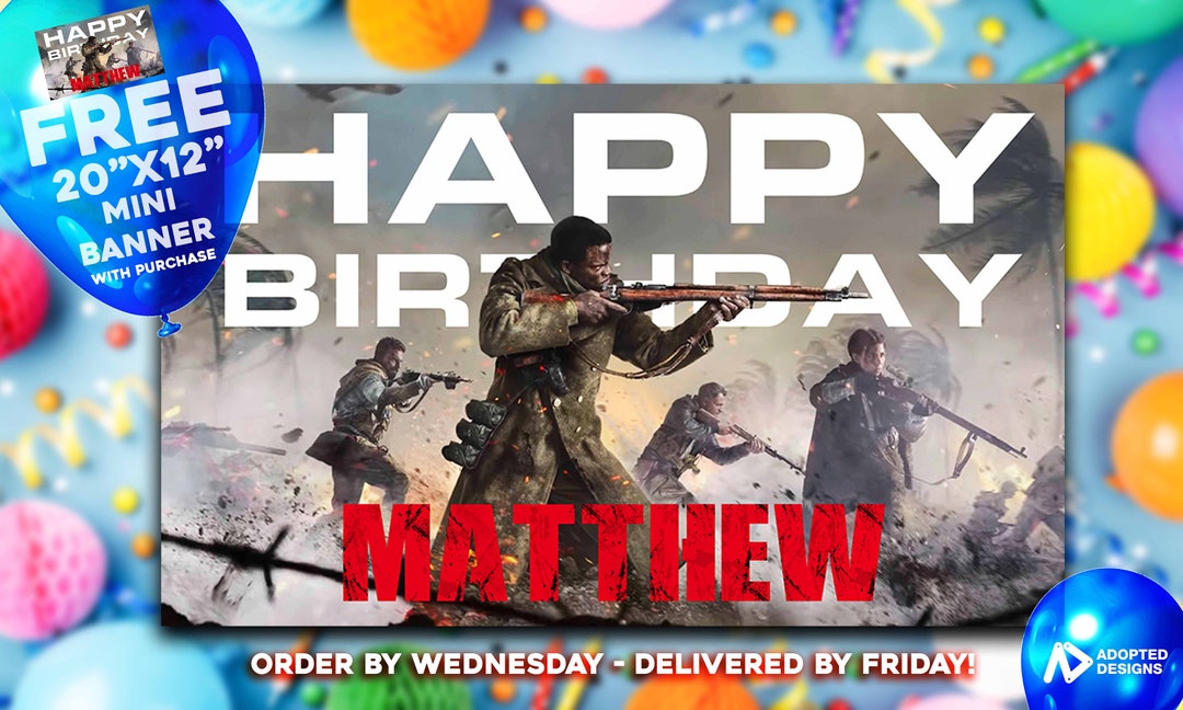 Call of Duty Vangaurd Birthday Banner Call of Duty Vangaurd Video Game ...