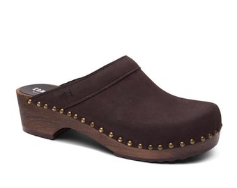 Swedish Wooden Clogs for Men / Sandgrens Clogs / Nybro Mules / Mens ...