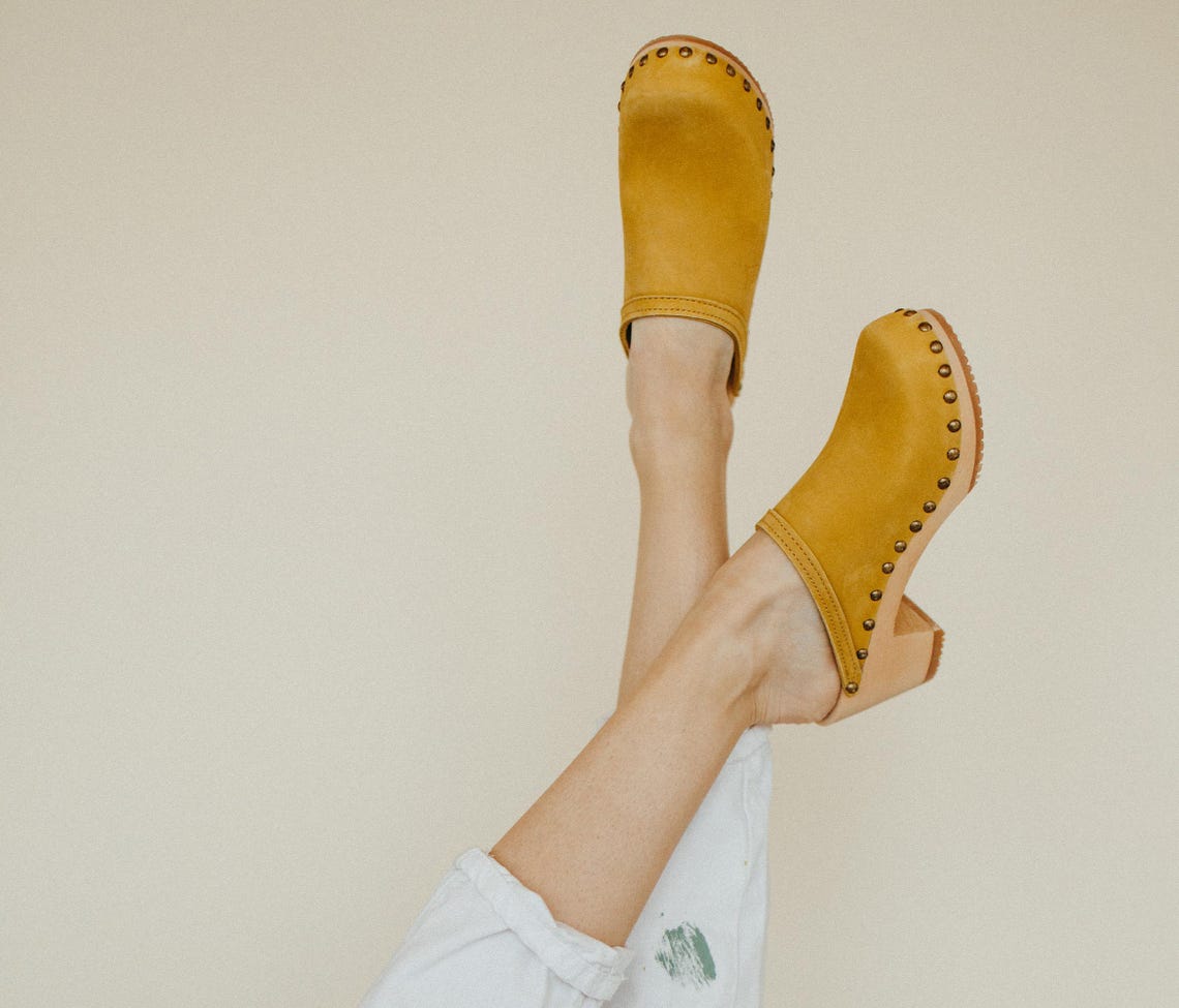 Clog Mules, Women Clogs, Wooden Clogs, High Heel Mules, Handmade ...
