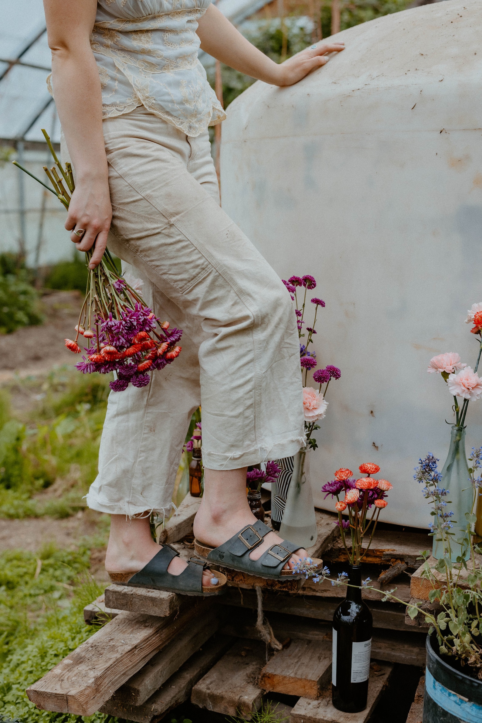 Cork Sandals, Women Slide, Summer Sandals, Handmade, Original Footbed ...