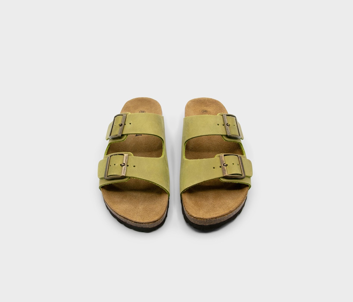 Cork Sandals, Women Slide, Summer Sandals, Handmade, Original Footbed ...