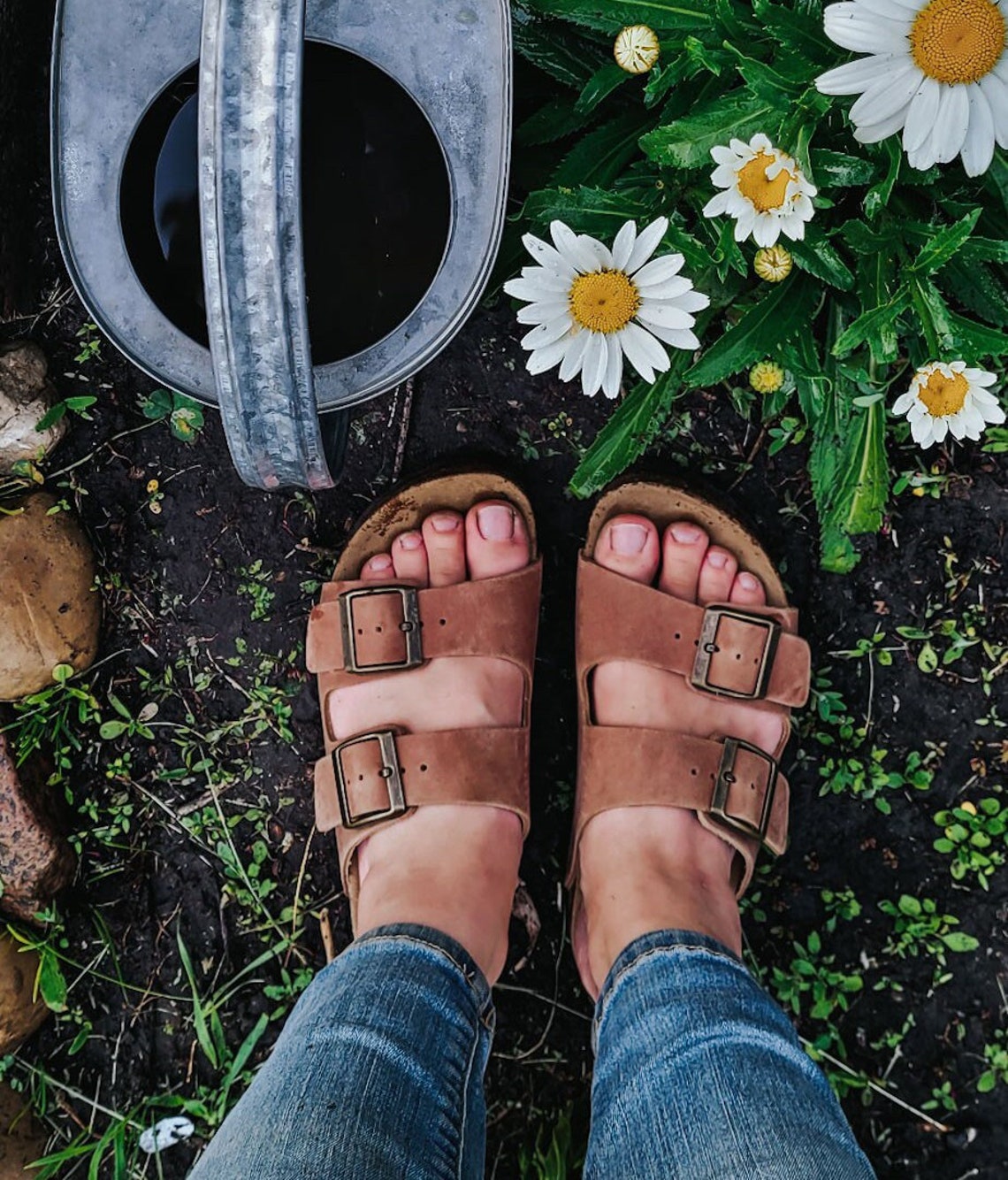 Cork Sandals, Women Slide, Summer Sandals, Handmade, Original Footbed ...
