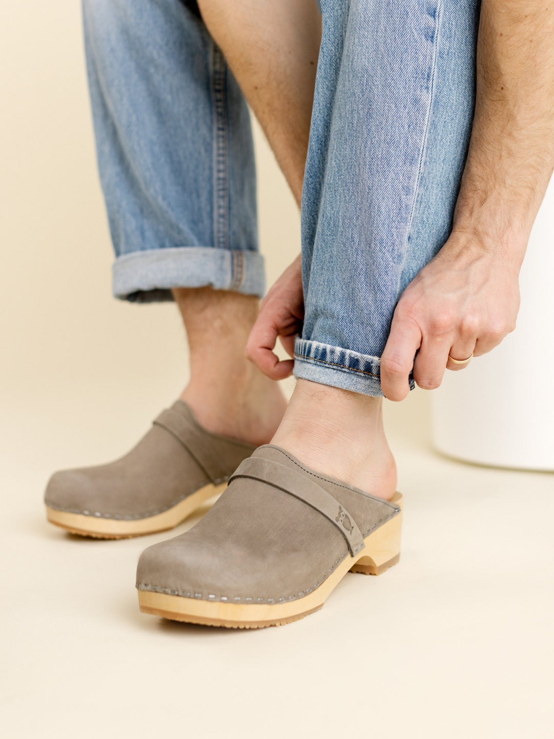 Mens Clogs, Clog Mules, Wooden Clogs, Men Leather Mules, Handmade ...