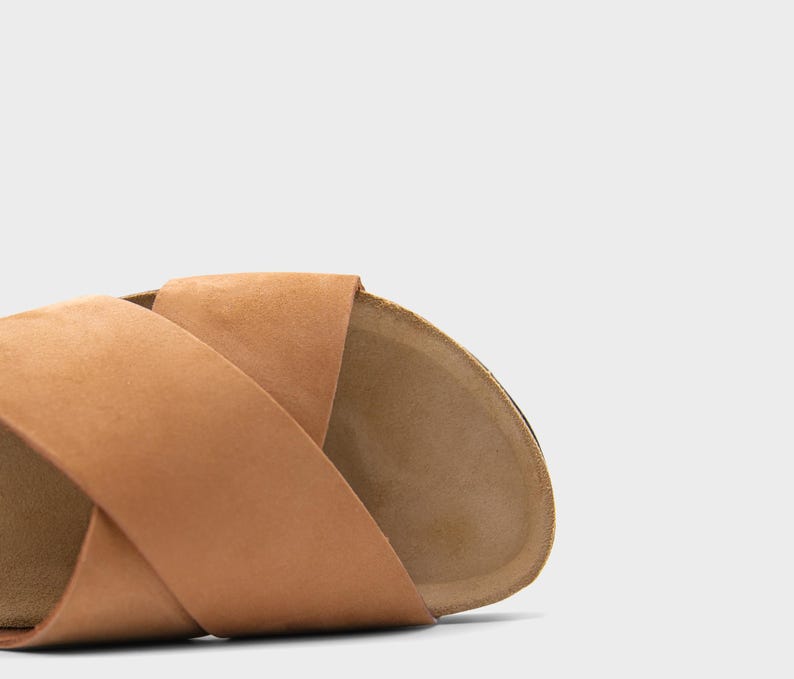 Cork Sandals, Women Slide, Summer Sandals, Handmade, Original Footbed ...