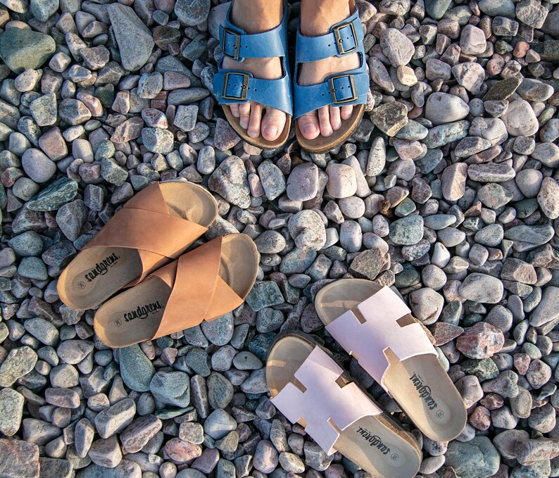 Cork Sandals, Women Slide, Summer Sandals, Handmade, Original Footbed ...