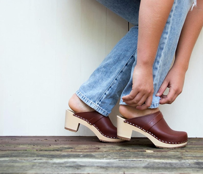 Clog Mules, Women Clogs, Wooden Clogs, High Heel Mules, Handmade ...