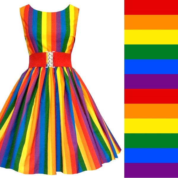 Rainbow Dress - Etsy