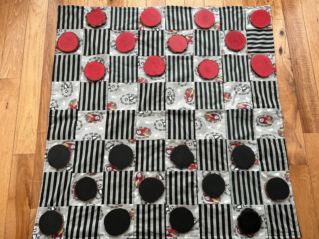 Jack and Sally Floor Checkers - Etsy