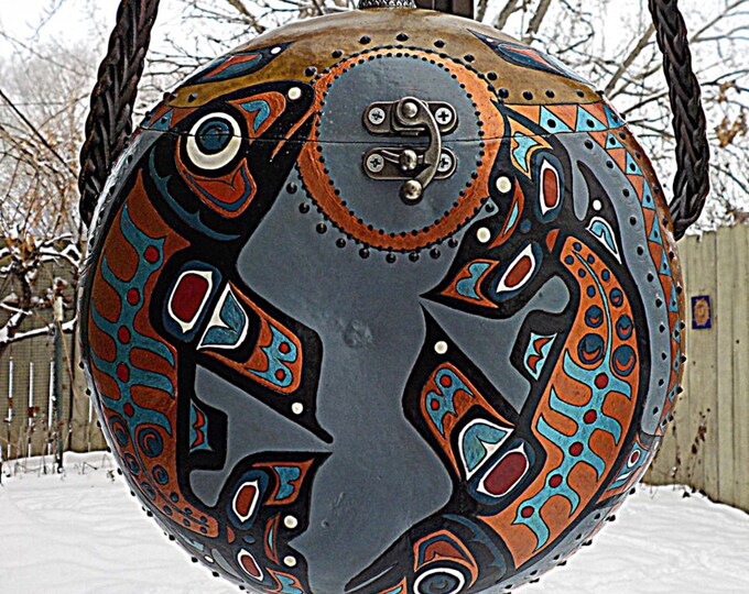 Gourd Purses,fine Art Gourds, Haida Indian Gourds,gourd Art,painted ...