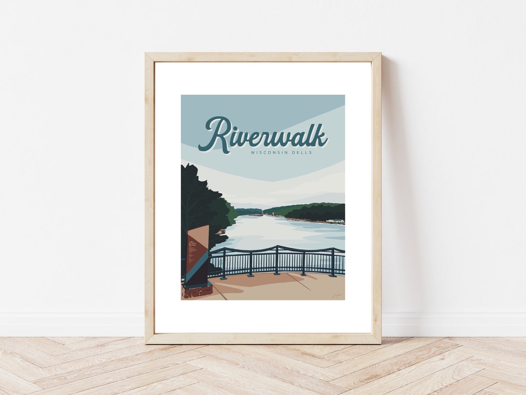 Wisconsin Dells Riverwalk State Park Wisconsin Art Print Modern ...