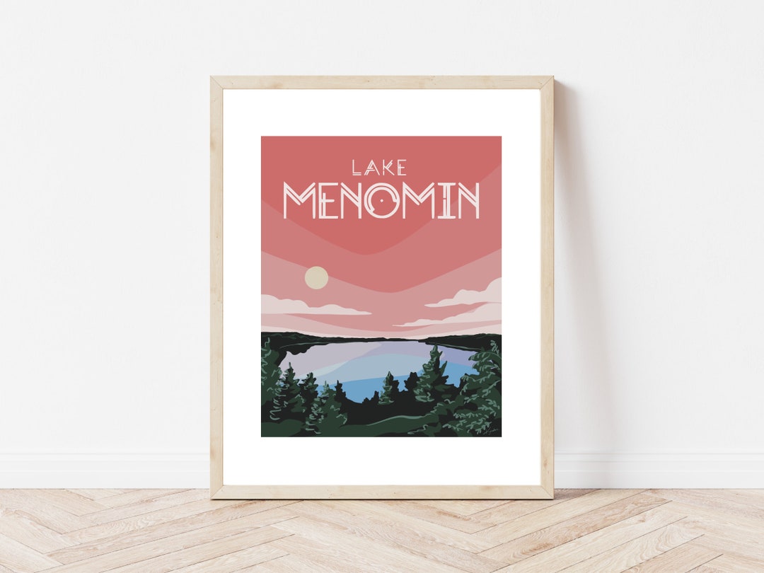Lake Menomin Menomonie Wisconsin State Park National Park Custom Art ...