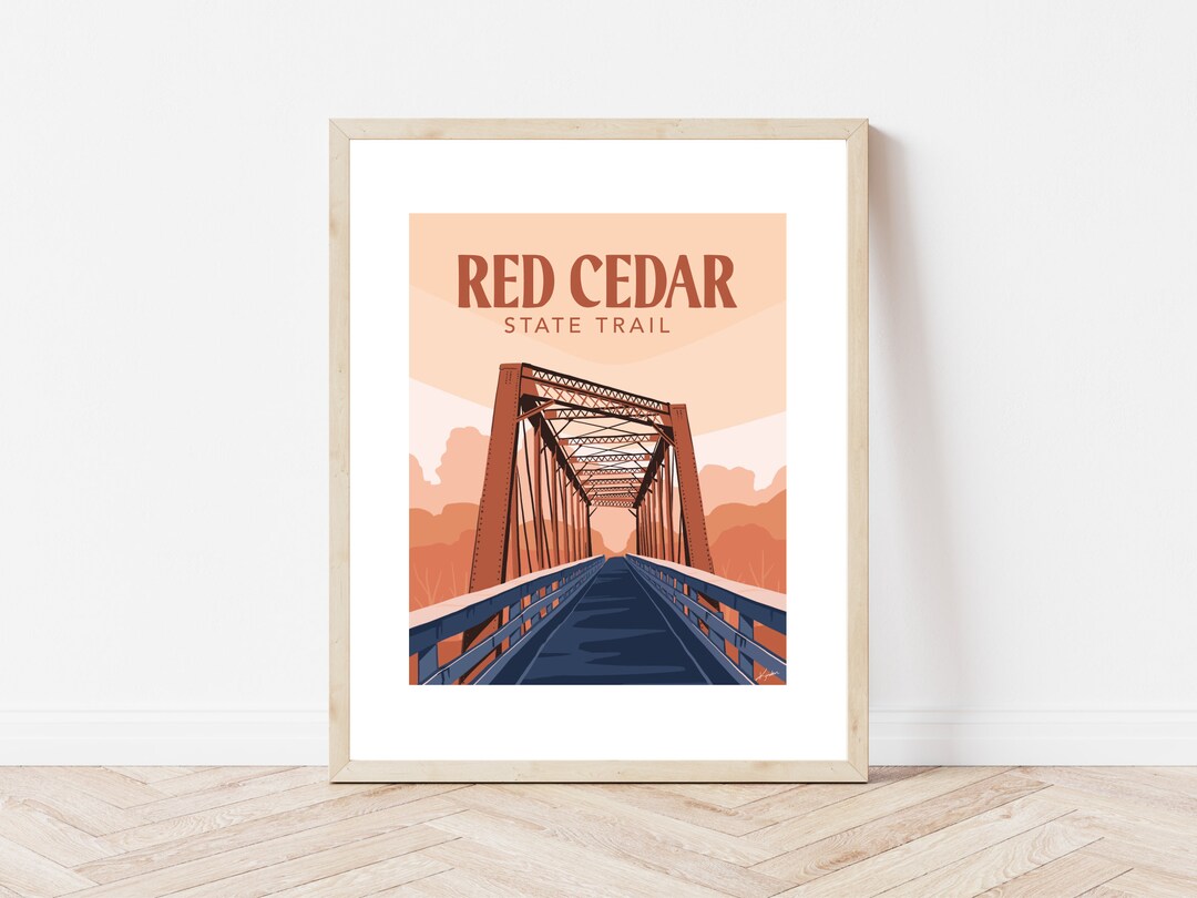 Red Cedar State Trail Menomonie Wisconsin State Park National Park Custom Art Print - Etsy