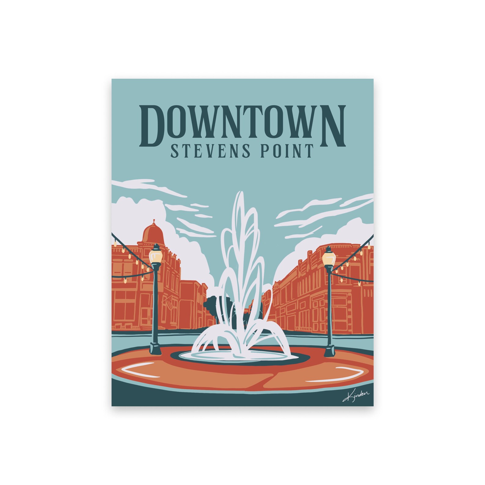 Downtown Stevens Point Art Print - Etsy