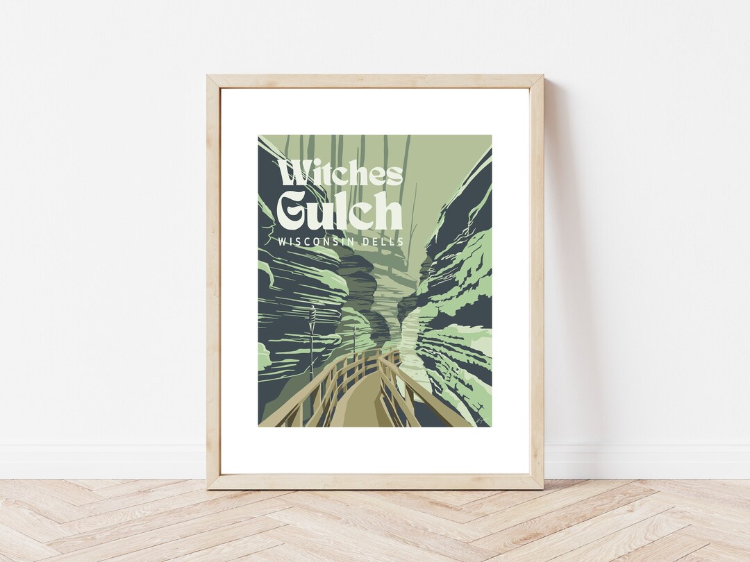 Witches Gulch Nature Preserve and Wildlife Wisconsin Art Print Vintage ...