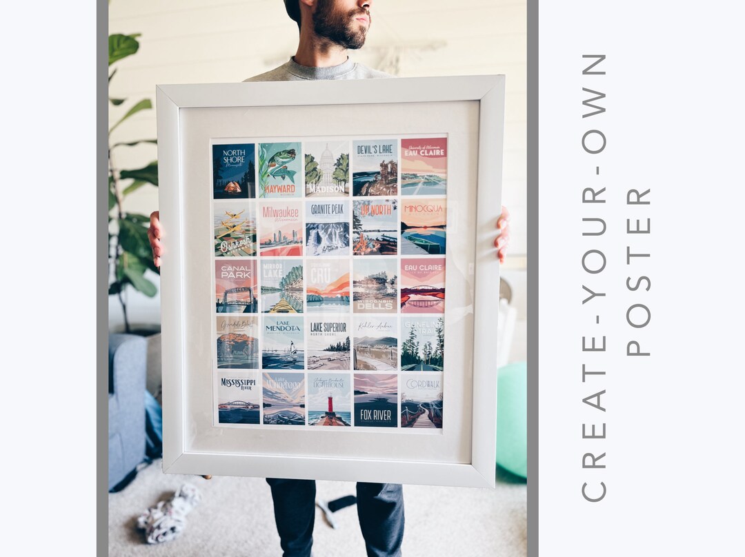 Custom Create-your-own State and National Park Poster Unique Art - Etsy