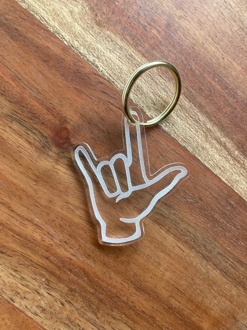 I Love You Keychain Sign Language Family Sibling Relationship - Etsy