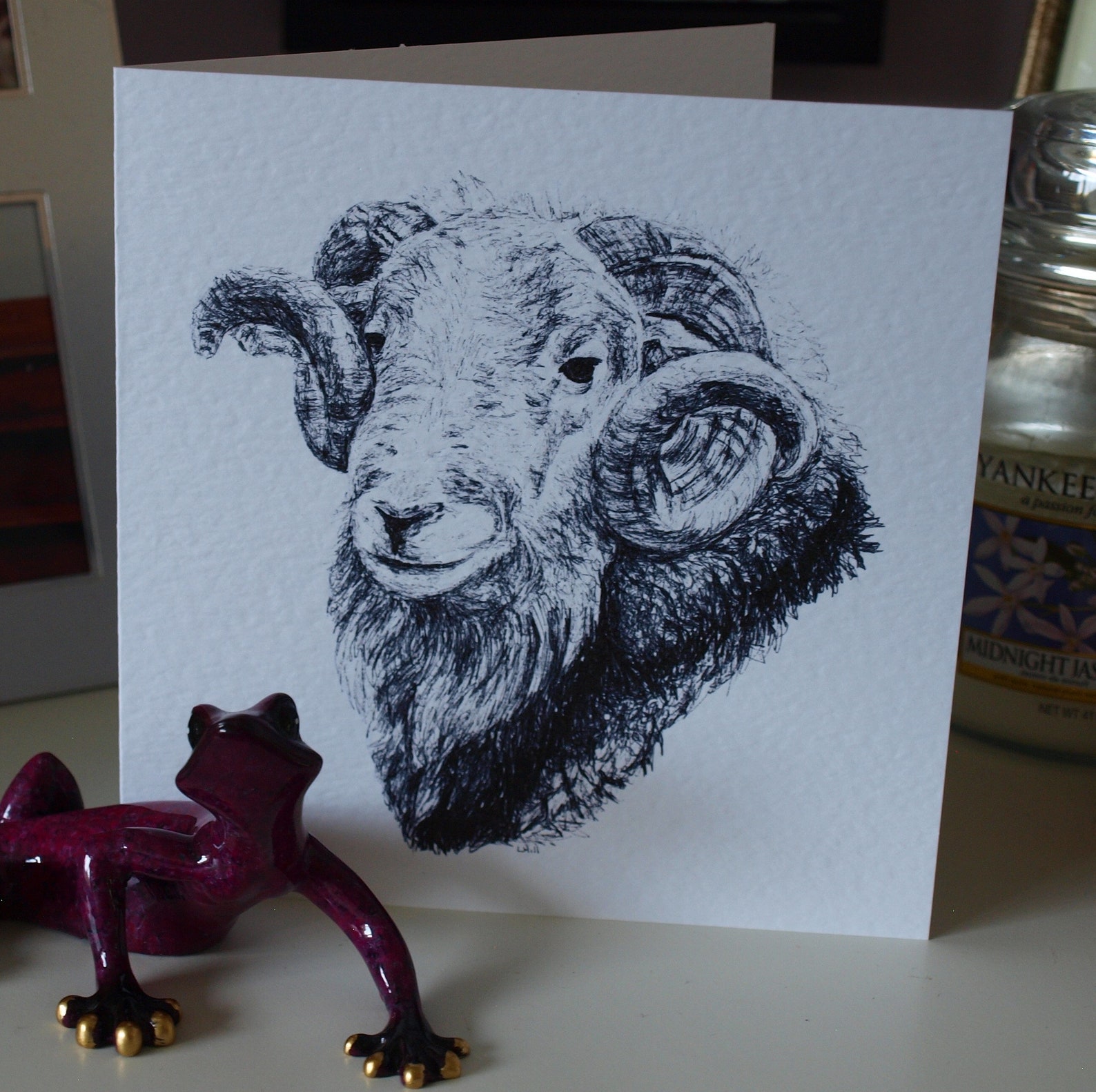 Herdwick Sheep Black and White Pen and Ink Prints Greeting - Etsy