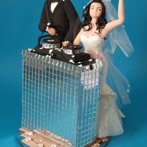 Personalised DJ Couple Wedding Cake Topper - Etsy