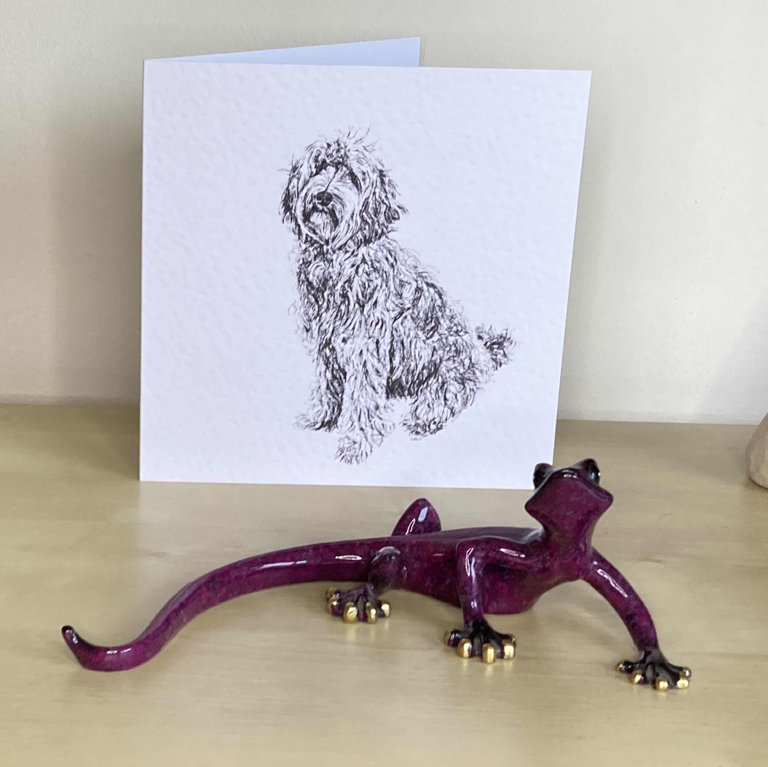 Labradoodle Dog, Black and White, Pen and Ink Greeting Cards - Etsy UK