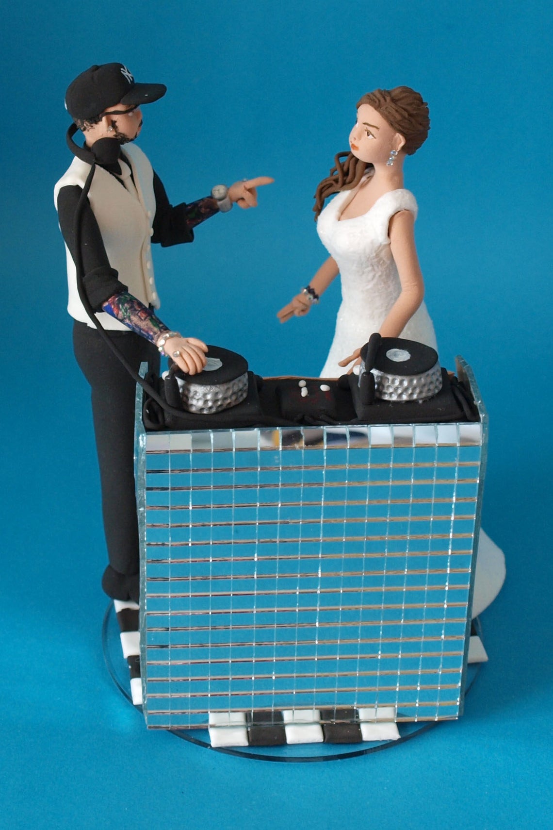 Personalised DJ Couple Wedding Cake Topper - Etsy
