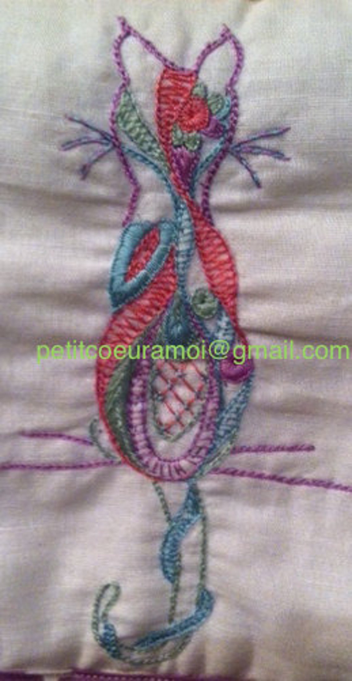 Tutorial for a Little Cat in Breton Embroidery - Etsy