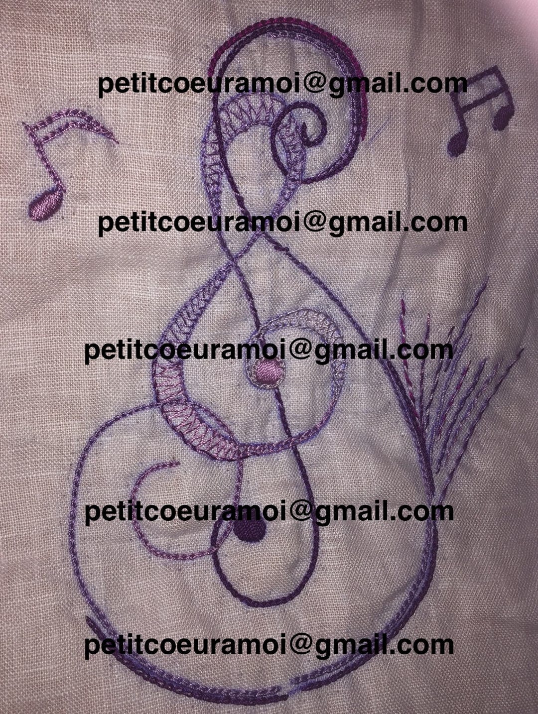 Tuto pour broder une Clé de SOL - Etsy France