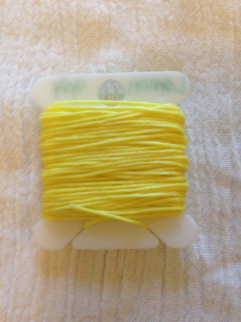 4 ply YELLOW 0.82mm Waxed Irish Linen Crawford Cord 5 20 | Etsy