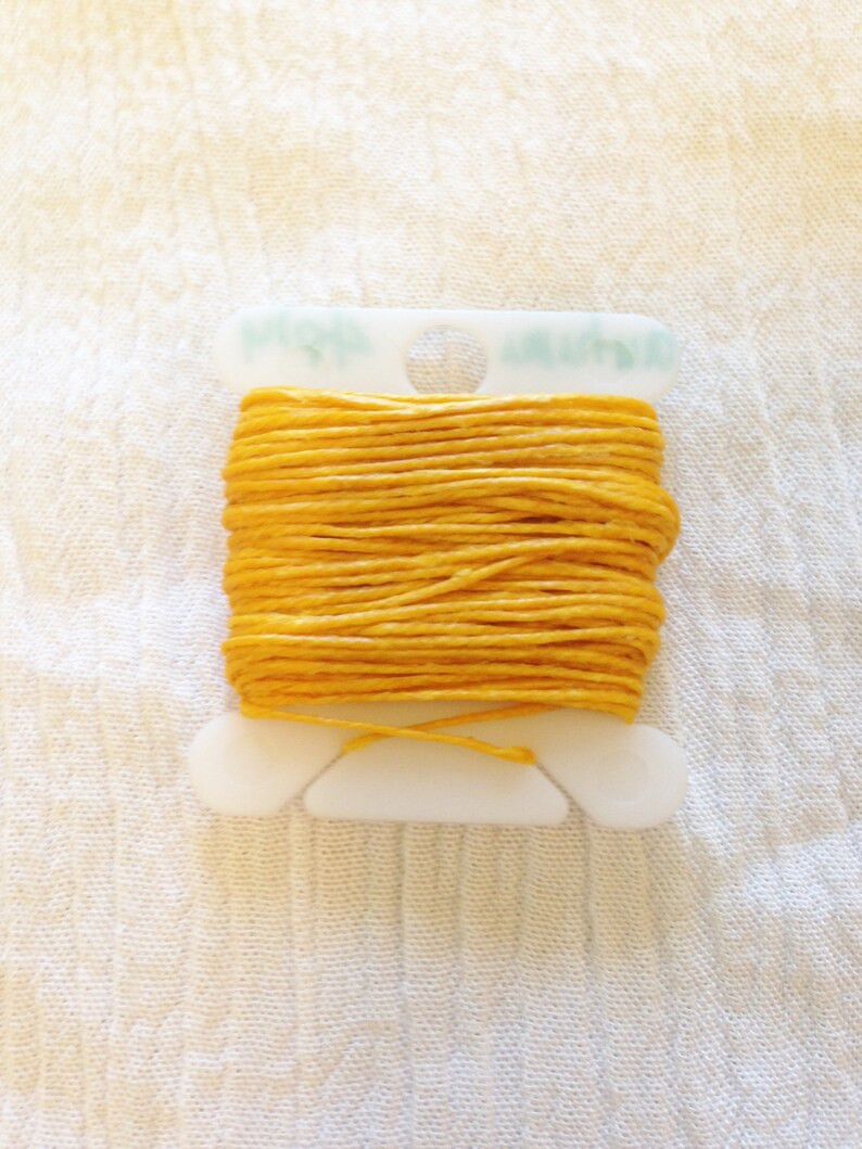 4 ply YELLOW 0.82mm Waxed Irish Linen Crawford Cord 5 20 | Etsy