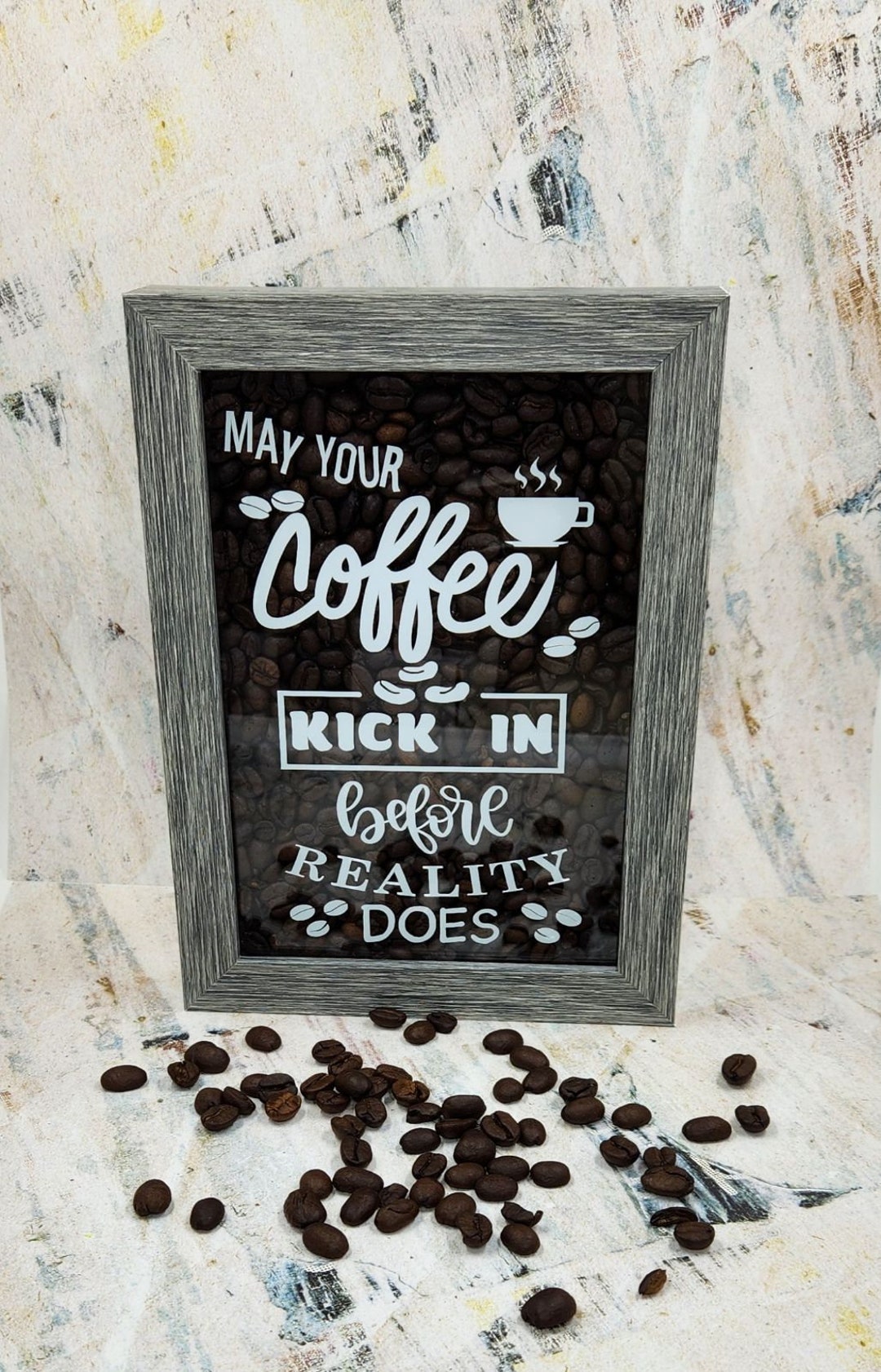 Coffee Reality Shadow Box / 5" X 7" / Shelf Decor / Table Decor / Gift ...