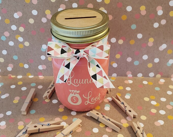 Laundry Loot Mason Jar Coin Bank / Laundry / Home Decor / Gift - Etsy