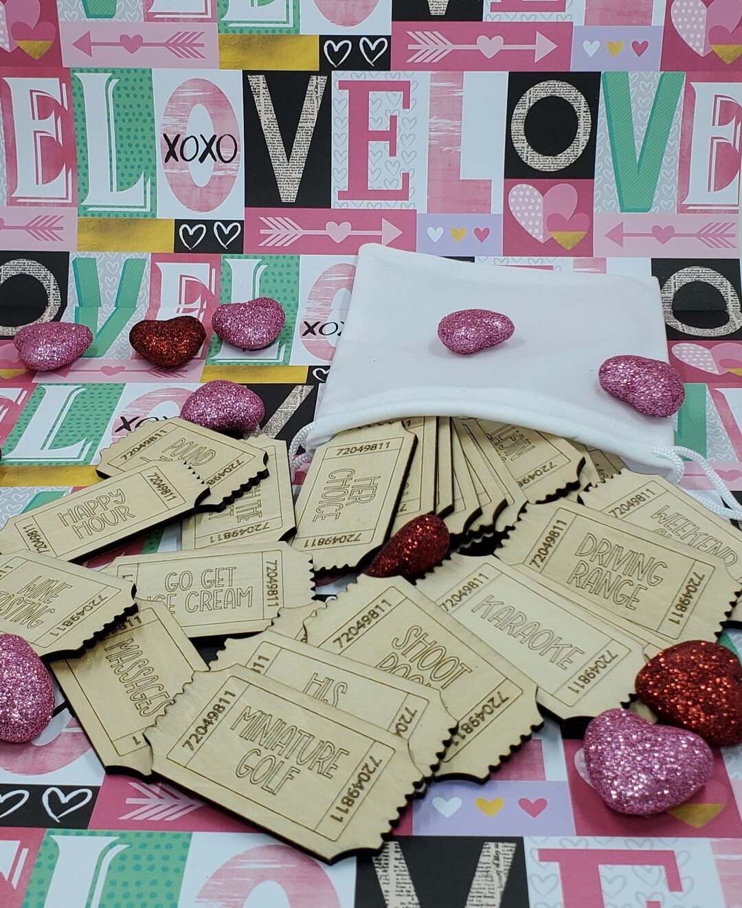 Date Night Ticket Activity Tokens, Valentine's Day, Tickets, Tokens ...