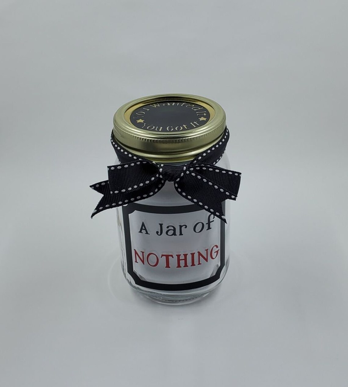 A Jar of Nothing / Handmade Bow / Cheeky / Gift Giving / Pint Size ...