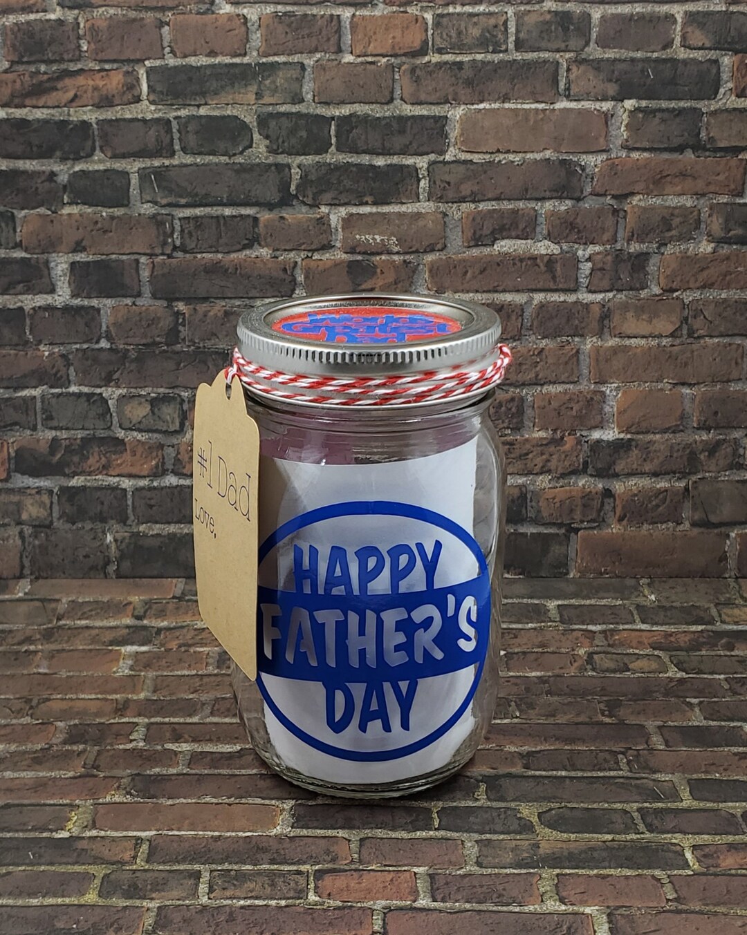 Happy Father's Day Jar / Fill Your Own Jar / Gift Giving / Pint Mason ...