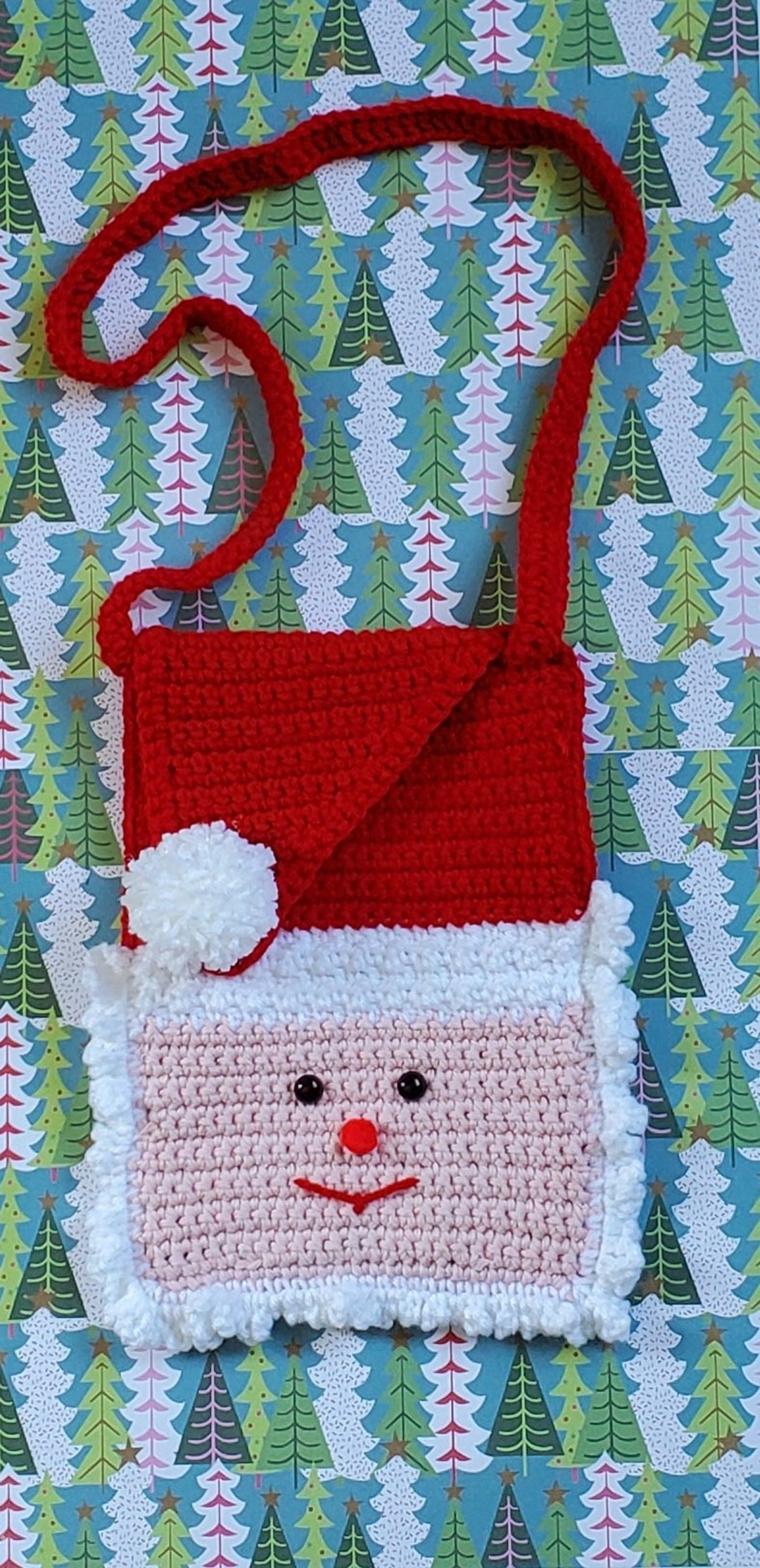 Hand Crochet Holiday Santa Claus Purse / Child / Little Girl / Handbag ...
