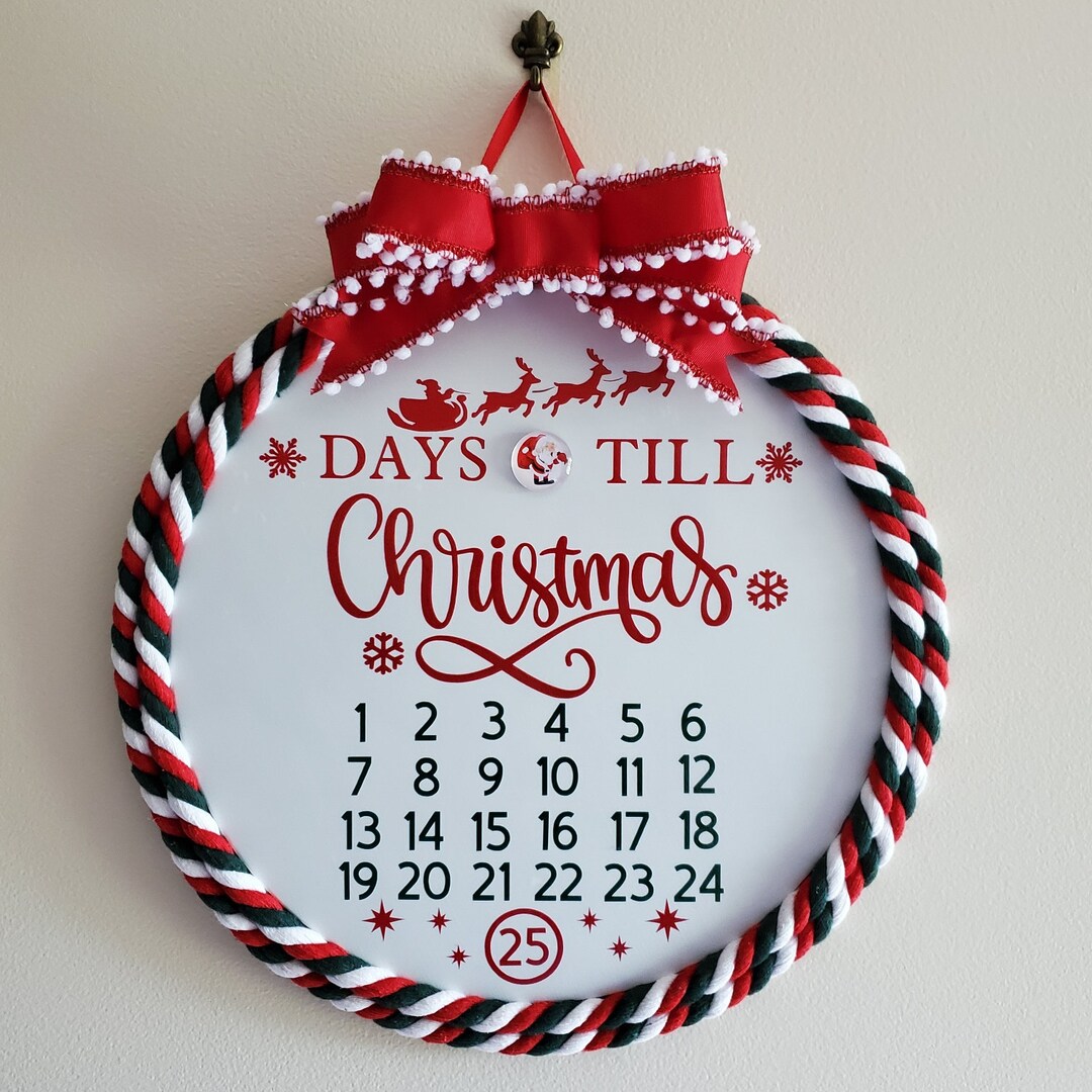Days Till Christmas / Christmas Countdown / Calendar / Santa Claus ...