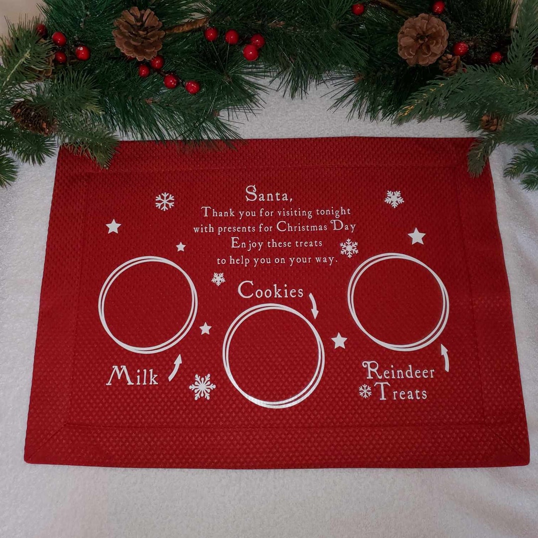 Santa Claus Snack Mat / Christmas Eve / Cookies / Milk / Tradition ...